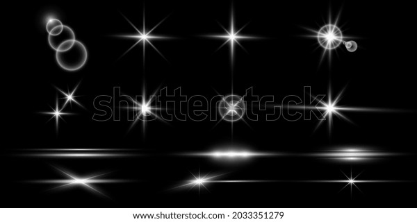 Sparkling Elements Set Vector Illustration Stock Vector (Royalty Free ...