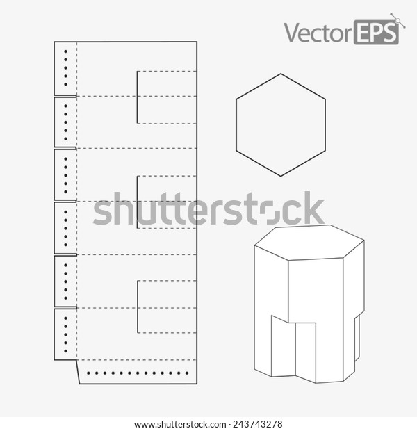 Special Hexagonal Display Box Stock Vector (Royalty Free) 243743278 ...