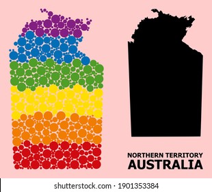Spectrum Colored Mosaic Vector Map Australian Stock Vector (Royalty ...