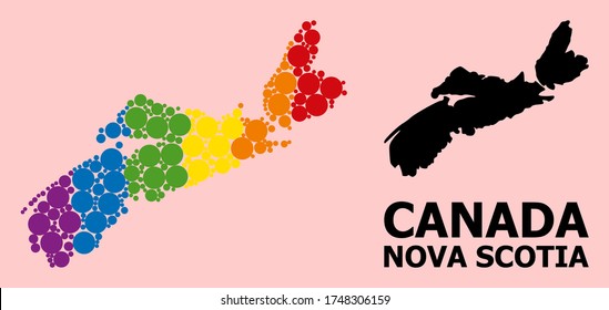 Spectrum Vibrant Collage Vector Map Nova Stock Vector (Royalty Free ...