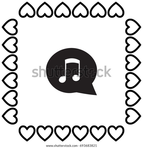 Speech Bubble Music Note Vector Illustration Stock Vector (Royalty Free ...