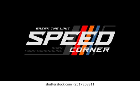 Speed Corner Break Limit Abstract Typography Stock Vector (Royalty Free ...