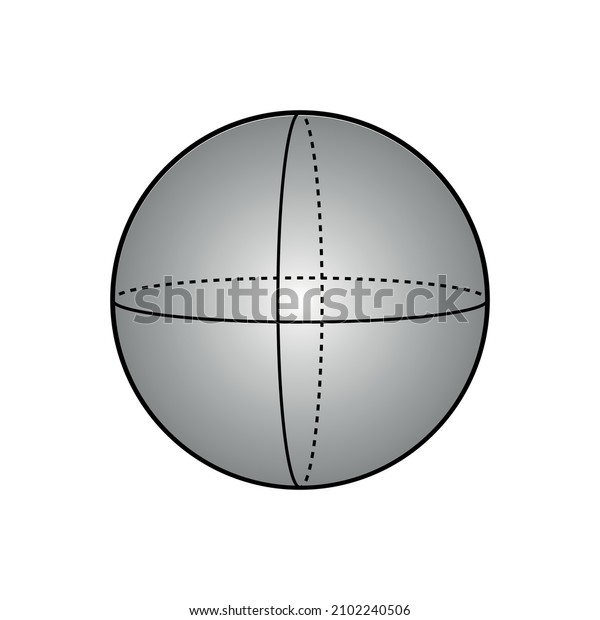 esfera 3d forma geométrica en matemáticas: vector de stock (libre de ...