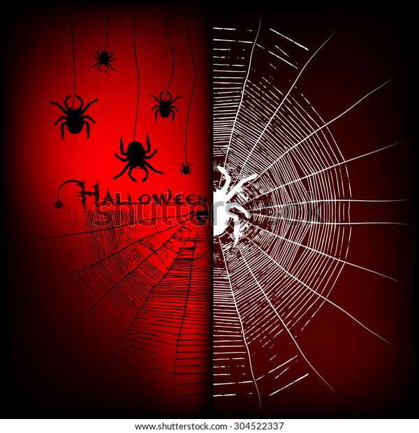Spider Web Halloween Vector Stock Vector (Royalty Free) 304522337 ...