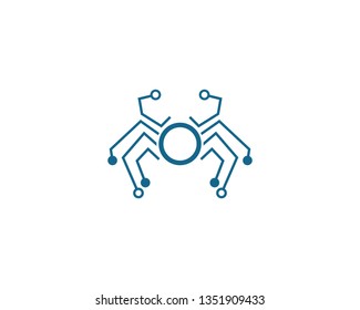 Spider Web Technology Logo Vector Stock Vector (Royalty Free ...