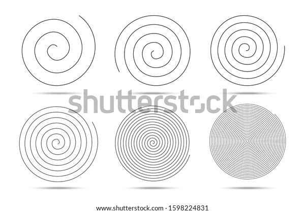 Spiral Logo Design Elements Vector Illustration Stock Vector (Royalty ...