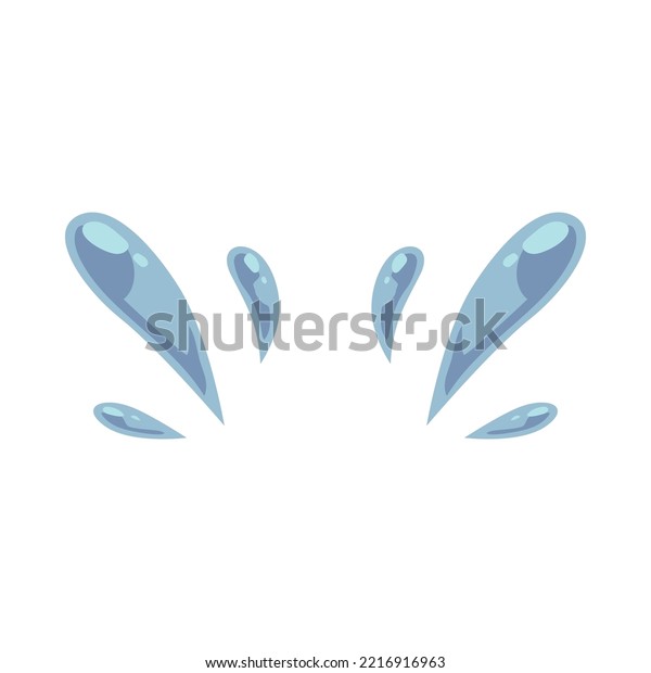 Splash Water Flat Vector Illustration Simple Stock Vector (Royalty Free ...