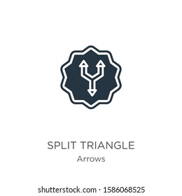 Split Triangle Icon Vector Trendy Flat Stock Vector (Royalty Free ...
