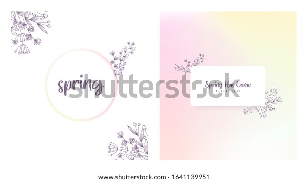 Spring Background Illustration Vector Pack Seasonal Stock Vector ...