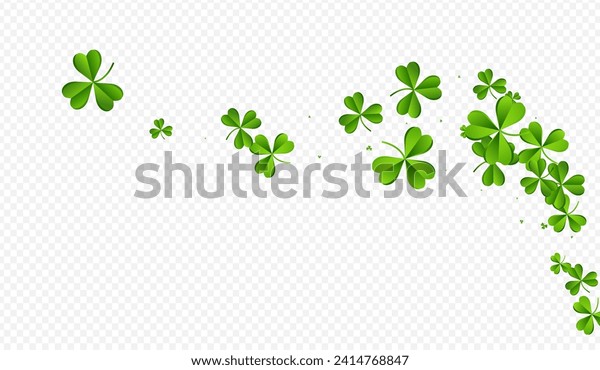 Spring Clover Falling Vector Transparent Background Stock Vector (Royalty Free) 2414768847 ...