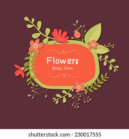 Spring Theme Stock Vector (Royalty Free) 230017555 | Shutterstock