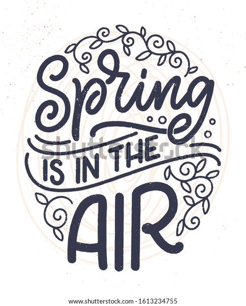 Spring Time Lettering Greeting Card Fun Stock Vector (Royalty Free ...