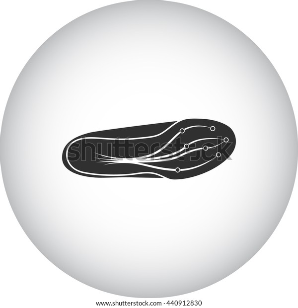 Sprinter Running Shoe Bottom View Sign Stock Vector (Royalty Free ...