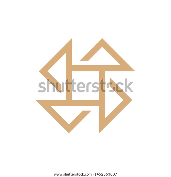 Square Arrow Line Logo Vector Stock Vector (Royalty Free) 1452563807 ...