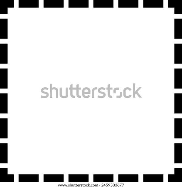 Square Dash Border Design Element Stock Vector (Royalty Free ...