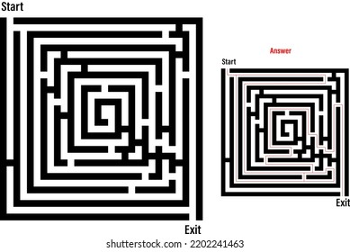 Big Square Labyrinth Maze High Complexity Stock Vector (Royalty Free) 2408956083 | Shutterstock