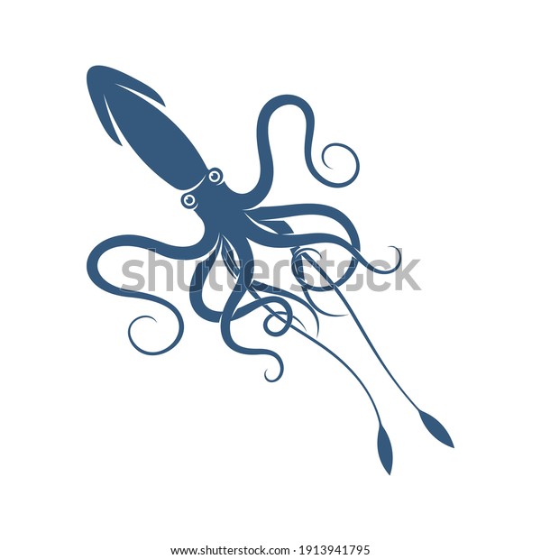 Squid Design Vector Illustration Creative Squid Stock Vector (Royalty ...