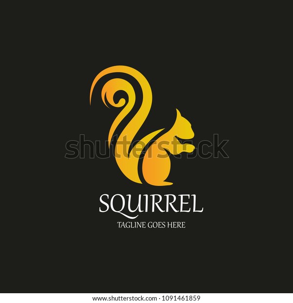 Squirrel Logo Design Template Vector Illustration Stock Vector (Royalty ...