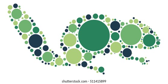 Squirrel Shape Vector Design By Color Stock Vector (Royalty Free ...