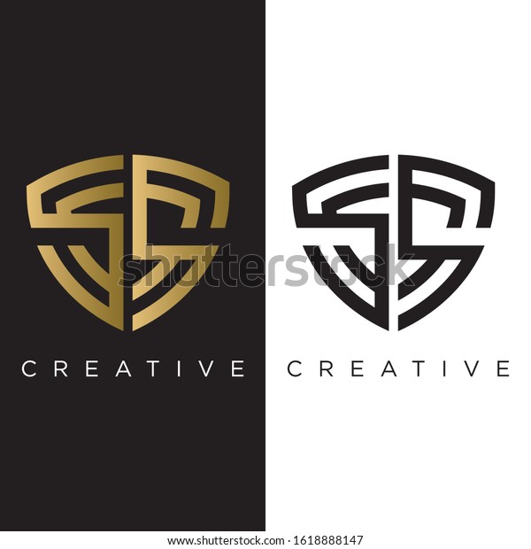 Ss Shield Logo Design Vector Luxury Stock Vector (Royalty Free ...