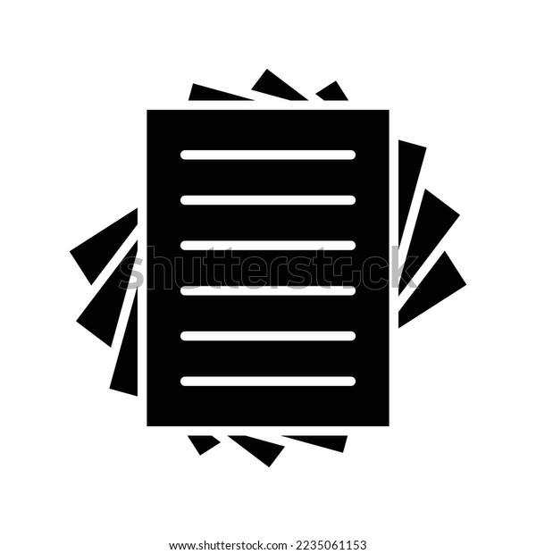 Stack Paper Icon Vector Design Template Stock Vector (Royalty Free ...