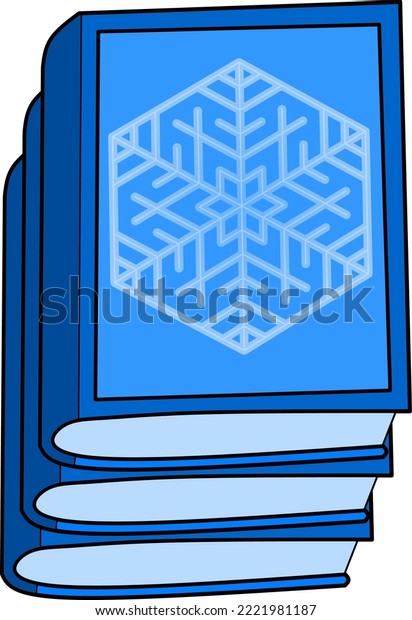 Stack Winter Books Isolated Vector Illustration Stock Vector (Royalty ...