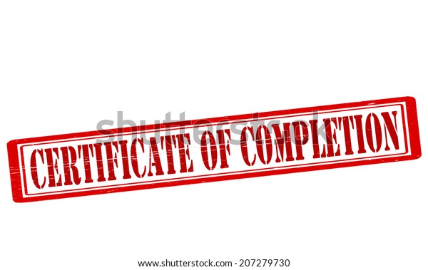 Stamp Text Certificate Completion Inside Vector Stock Vector (Royalty ...