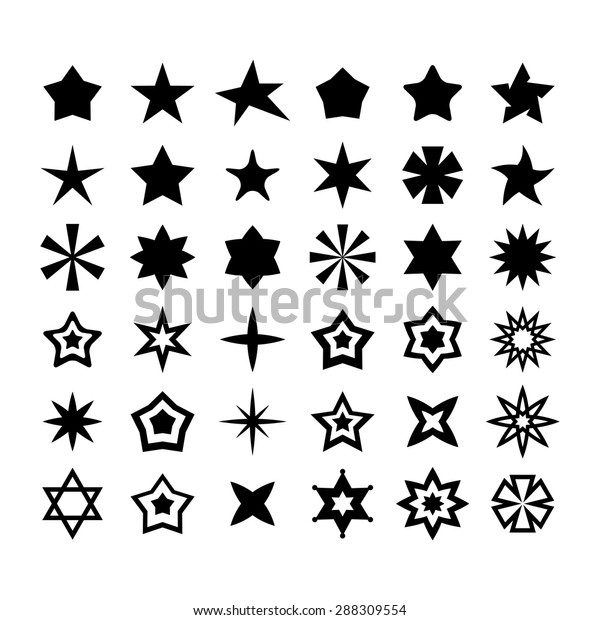 Star Icon Set Stock Vector (Royalty Free) 288309554 | Shutterstock