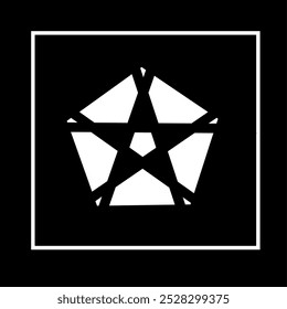 Star Shape Little Extra Frame Black Stock Vector (Royalty Free ...