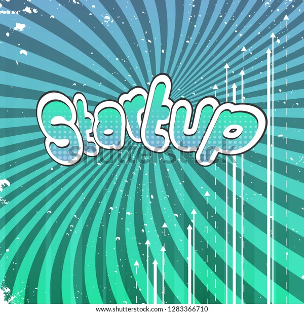 Startup Concept Comic Text Background Stock Stock Vector (Royalty Free ...