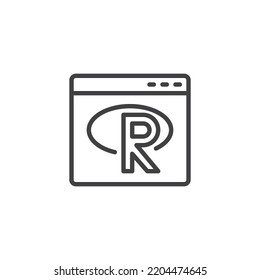 Statistical Programming Line Icon Linear Style Stock Vector (Royalty Free) 2204474645 | Shutterstock