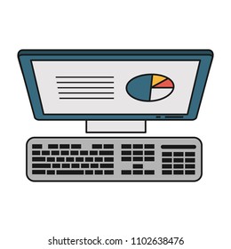 Statistics On Computer Screen Scribble Stock Vector (Royalty Free ...