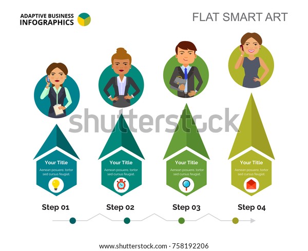 Step Chart Slide Template Stock Vector (Royalty Free) 758192206 ...