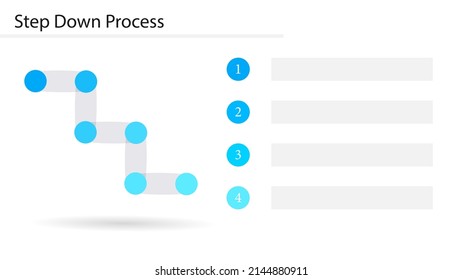 Step Down Process Slide Template Clipart Stock Vector (Royalty Free ...