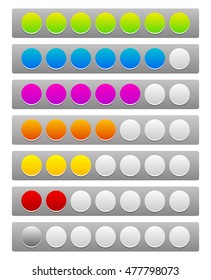 Step Level Progress Indicator 7 Units Stock Illustration 503536564 ...