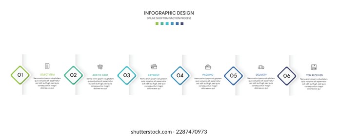 Steps Business Data Visualization Timeline Process Stock Vector ...
