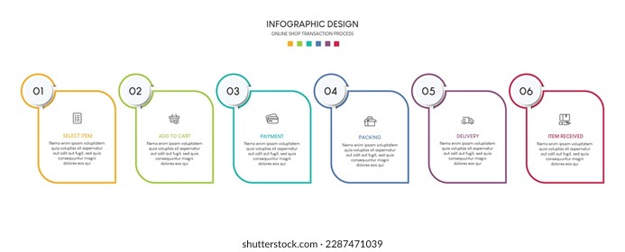 Steps Business Data Visualization Timeline Process Stock Vector ...