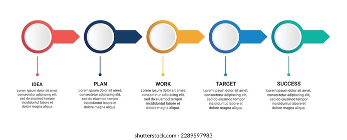 Steps Business Data Visualization Timeline Process Stock Vector ...