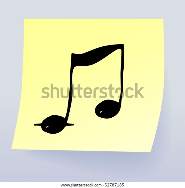Sticky Note Drawing Note Vector Illustration Stock Vector (Royalty Free ...