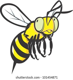 Stinging Bee Stock Vector (Royalty Free) 101454871 | Shutterstock
