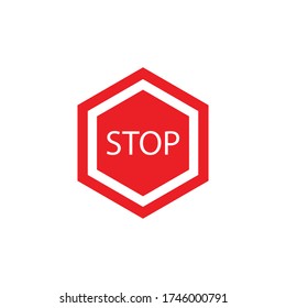 Stop Logo Icon Vector Template Illustration Stock Vector (Royalty Free ...
