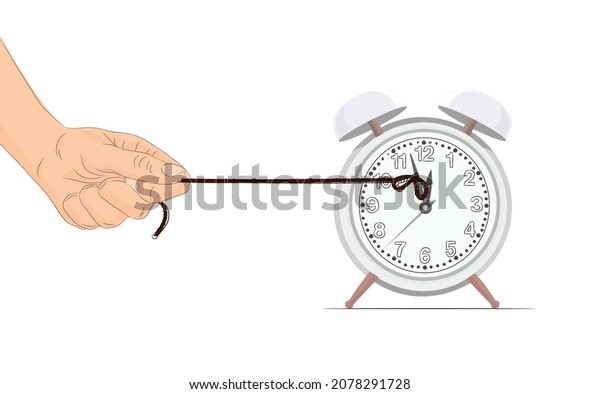 Stop Time Concept Stoping Time Vector Stock Vector (Royalty Free ...