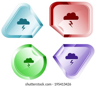 Storm Vector Sticker Stock Vector (Royalty Free) 195413426 | Shutterstock