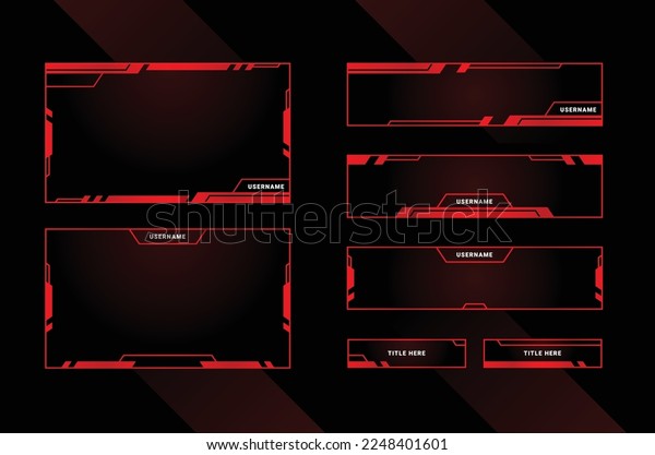 Streamer Frame Panel Design Set Template Stock Vector (Royalty Free ...