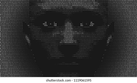 Streaming Abstract Binary Code Background Face Stock Vector (Royalty Free) 1119061589 | Shutterstock