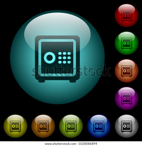 Strong Box Key Code Icons Color Stock Vector (Royalty Free) 1028086894 ...