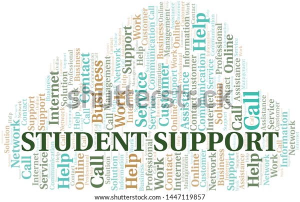 Student Support Word Cloud Vector Made Stock Vector (Royalty Free ...