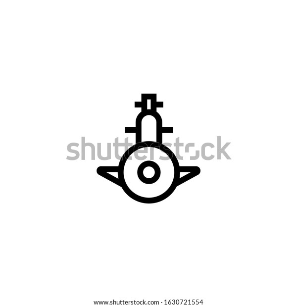Submarine Front View Icon Linear Outline Stock Vector Royalty Free 1630721554 Shutterstock