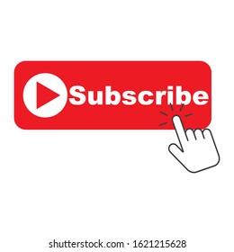 Subscribe Button Mouse Pointer Vector Illustration Stock Vector ...