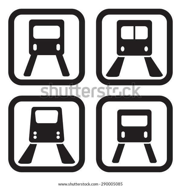 Subway Icon Four Variations Stock Vector (Royalty Free) 290005085 ...